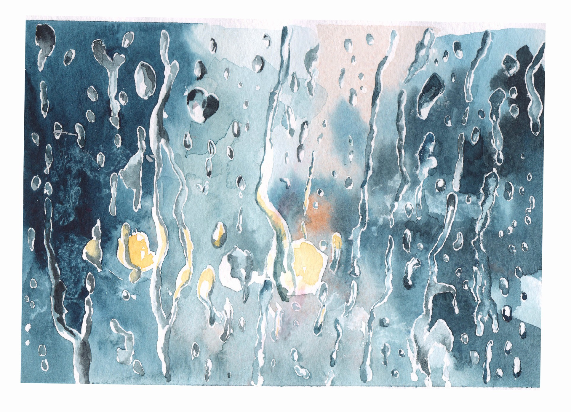 Rainy Watercolor Background